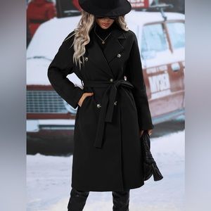 Mile High Clozet | Jackets & Coats | Frenchy Lapel Neck Double Breasted ...